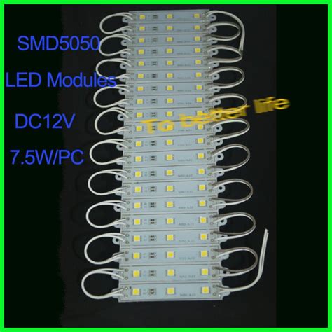 2020 RGB Led Module Light SMD 5050 3leds Module Lights Waterproof IP65 DC12V White Red Green