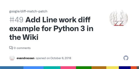 Add Line Work Diff Example For Python In The Wiki Issue Google Diff Match Patch GitHub