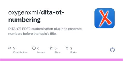 Github Oxygenxmldita Ot Numbering Dita Ot Pdf2 Customization Plugin