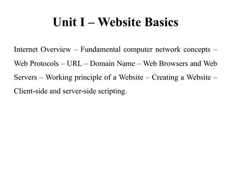 it2255 web essentials unit i website basics pdf