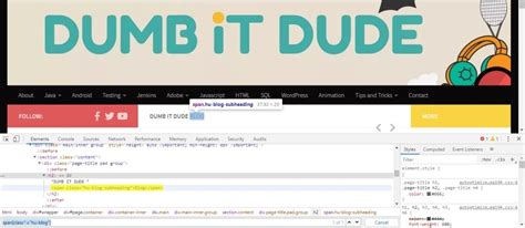 How To Find Web Elements Using Css Selectors Dumb It Dude