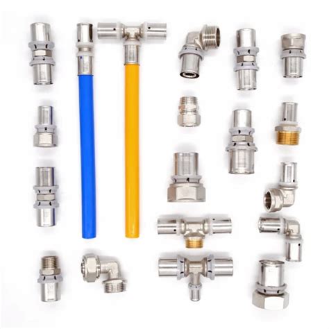 Equal Tee Brass U Profile Press Fittings For Pluming Multilayer Pex