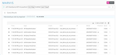 Troubleshoot Using Marvis Query Language Mist Juniper Networks