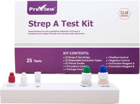 Strep Throat Test Kit STREP A ANTIGEN RAPID TEST STRIPS STR S