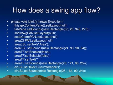 PPT Java Swing Application Flow PowerPoint Presentation Free Download ID