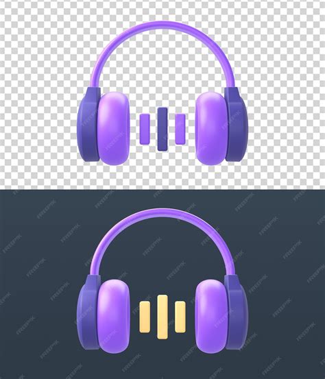 Premium Psd 3d Yellow Purple Headphone Music Icons For Ui Ux Web Mobile Apps Social Media Ads