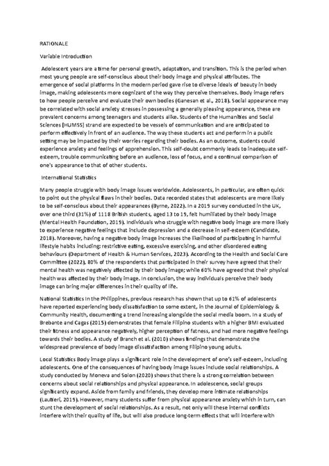 Rationale Research Stuf Rationale Variable Introduction Adolescent Years Are A Time For