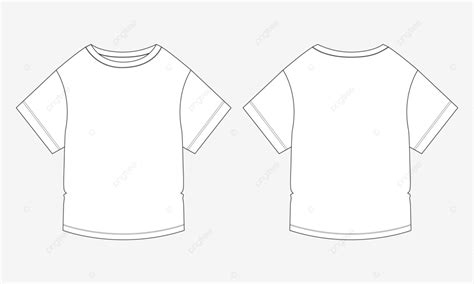 아이들을 위한 티셔츠 플랫 스케치 템플릿 벡터 티셔츠 템플릿 키즈 티셔츠 티셔츠 디자인 Png 일러스트 및 벡터 에 대한 무료 다운로드 Pngtree
