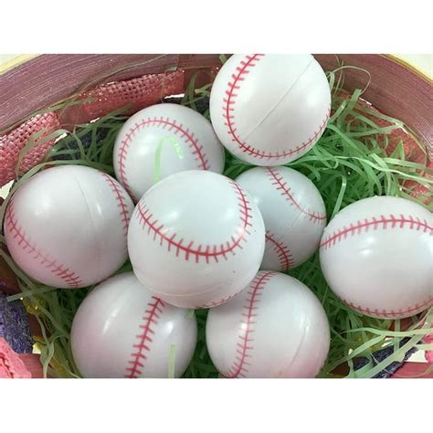 Easter Decorations Fillable Eggs Set Of 6 Sports Eggs Baseball