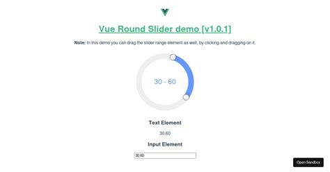 Vue Round Slider Range Drag Codesandbox