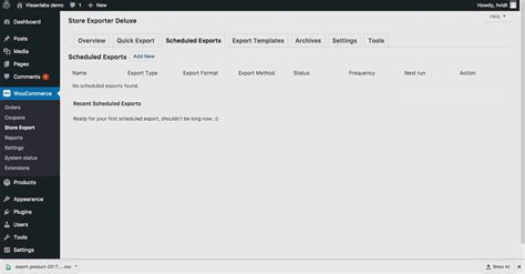 Woocommerce Export Visser Labs