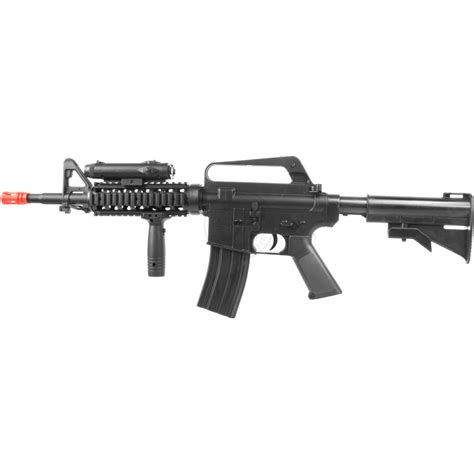 Wellfire Airsoft M4 Ris Spring Rifle W Tactical Accessories Airsoft