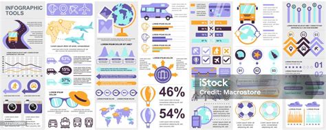 여행 인포그래픽 Ui Ux 차트 다이어그램 여름 방학 순서도 여행 타임라인 여행 아이콘이 있는 Kit 요소 번들 개발에 대한 스톡 벡터 아트 및 기타 이미지 Istock