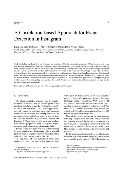 Pdf A Correlation Based Approach For Event Detection In Instagram