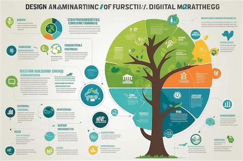 Premium Photo Sustainable Digital Marketing Practices Infographic