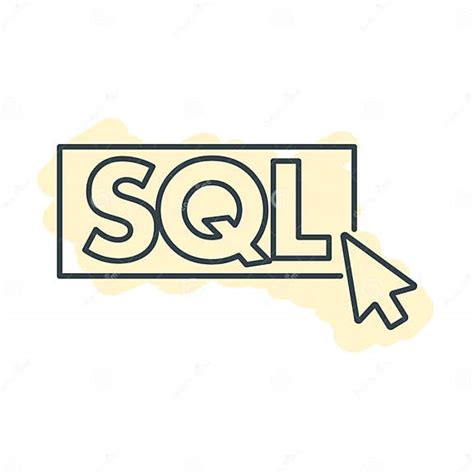 Text Sql Structured Query Language Sigh Stroke Symbol Stock