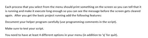 Solved Final Scripting Project You Will Create A Shell