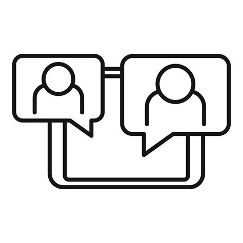 Tablet Online Meeting Icon Outline Style 14694954 Vector Art At Vecteezy