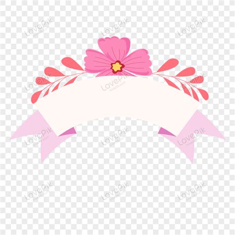 꽃과 손으로 그린 프레임 Png 일러스트 무료 다운로드 Lovepik