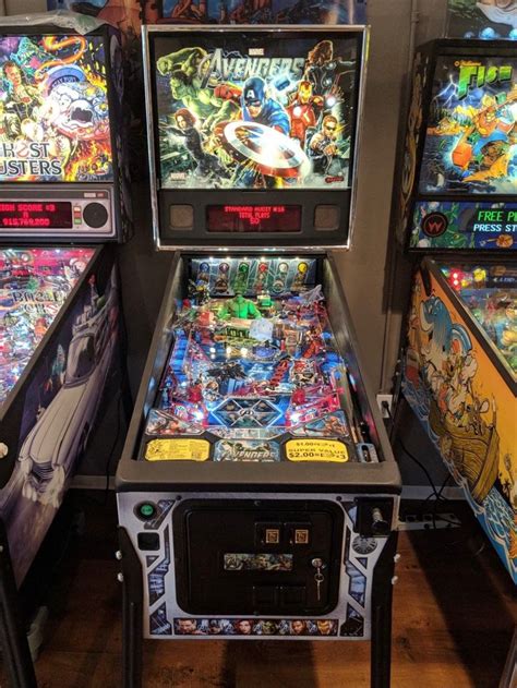 Avengers Pinball Machine For Recreational Room Decor Colorful Pinball