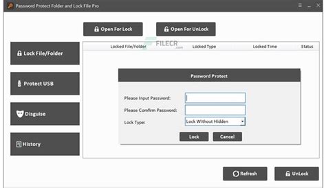 Password Protect Folder And Lock File Pro FileCR