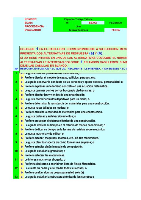 Copia De Software Desarrollo NOMBRE EDAD SEXO FEMENINO PROCEDENCIA EVALUADOR FECHA