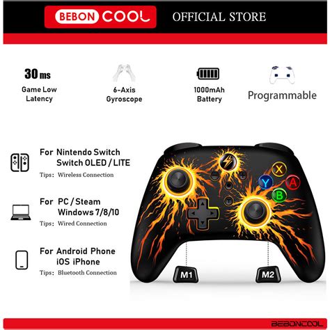 Beboncool Nc102 Wireless Game Controller For Nintendo Switch Switch Oled Lite Pro Gamepad For Pc
