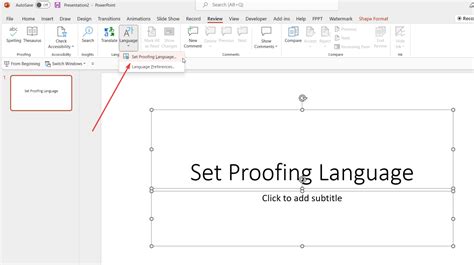 How To Set Proofing Language In Powerpoint