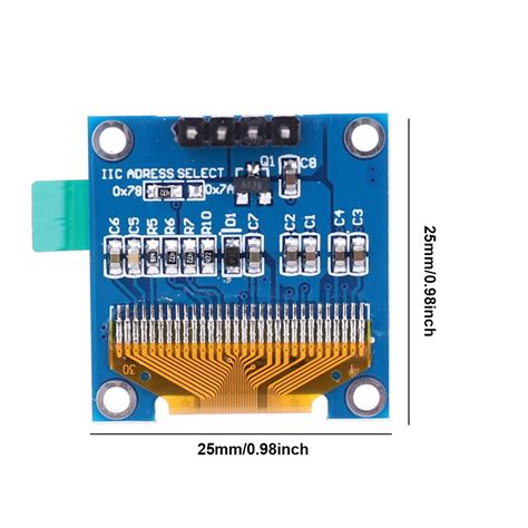 Remโมดลจอแสดงผล OLED SSD1306 0 96 นว 128x64 พกเซล I2C IIC สาหรบ R3 Raspberry Pi Mega