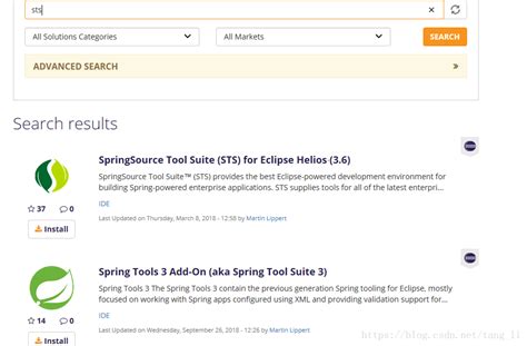 eclipse 集成sts springsource tool uite eciplse sts csdn博客