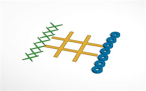 3d Design Tic Tac Toe Tinkercad