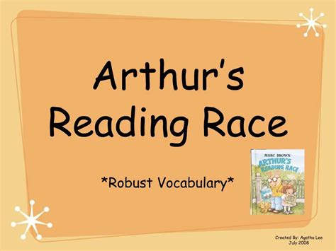 Ppt Arthur S Reading Race Powerpoint Presentation Free Download Id