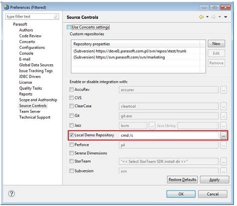 Adding A Custom Source Control Integration Soatest 20201 Parasoft Documentation