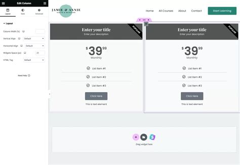 How To Create An Elementor Pricing Table For Subscription Plans Wpzoid