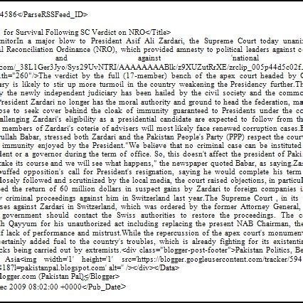 Example Of An XML Format Blog Post Received Through RSSFeeds Download Scientific Diagram