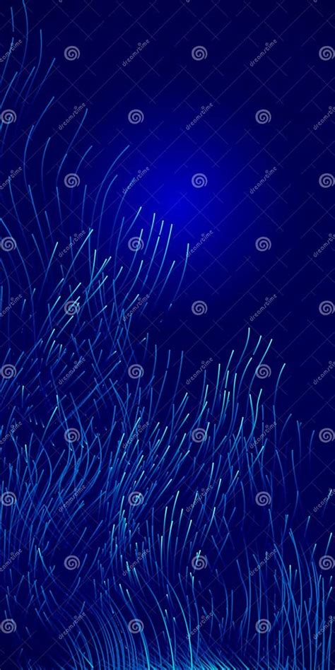 Dynamic Abstract Blue Background With Bright Flowing Lines On Dark Background For Modern Design