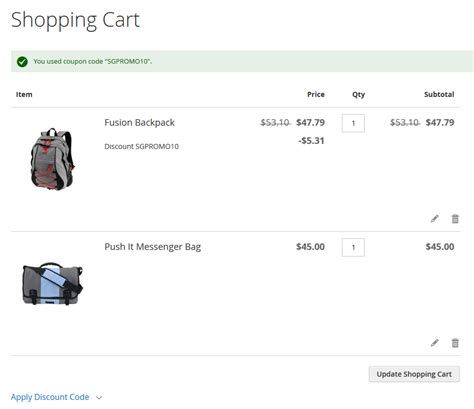 Magento2 Magento 2 How To Show Discount Coupon Applied Code Product