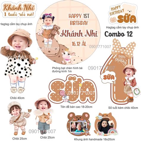 Mua Combo hình chibi sinh nhật bảng tên welcome sinh nhật hình chibi trang trí sinh nhật thiết