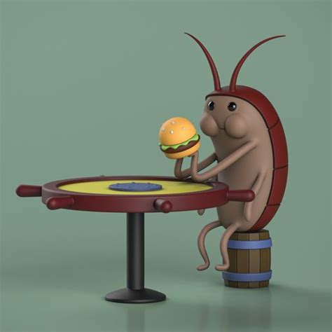 🪳 Spongebob Squarepants Cockroach・ Stl File For ・cults