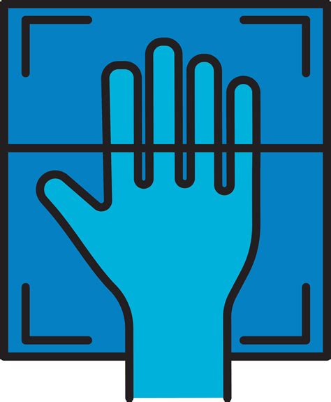 Palm Scan Icon In Blue Color 24195116 Vector Art At Vecteezy