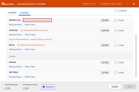 Installing Syncfusion Fileformats Web Installer Syncfusion