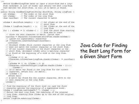 Ppt A Simple Algorithm For Identifying Abbreviation Definitions In Biomedical Text Powerpoint