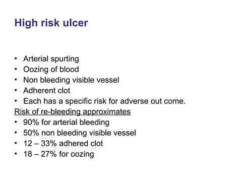Management Of Bleeding Peptic Ulcer Ppt