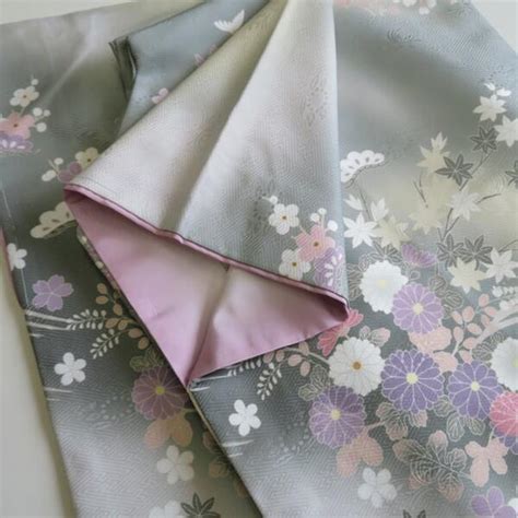 Yahoo オークション 【h L訪問着 3点セット】グリーン系花柄【236 R