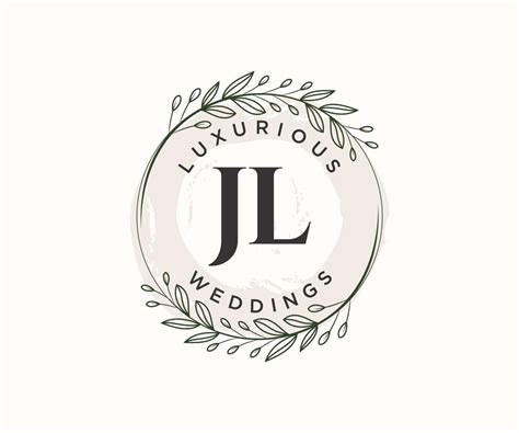 Jl Initials Letter Wedding Monogram Logos Template Hand Drawn Modern Minimalistic And Floral