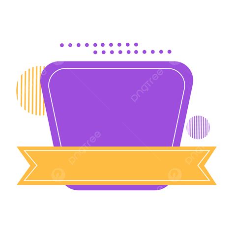 Text Box Label Geometric Shapes Design With Ribbon Vector Text Box