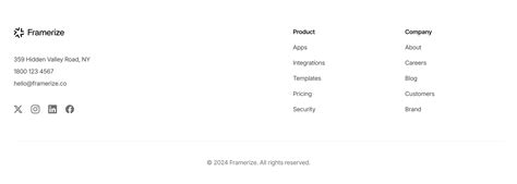 Footer Components Framer Framerize