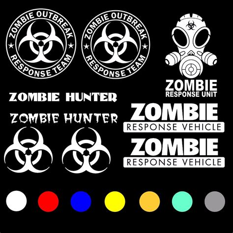 Zombie Response Team Vehicle Decal Sticker Kit Pack Lot Of 10 Choose