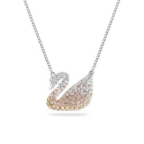 스와로브스키 Swarovski 상징적인 백조 크리스탈 목걸이와 귀걸이 주얼리 컬렉션 크리스탈 티몬