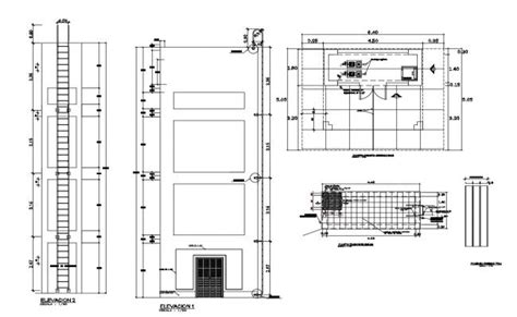 Section And Plan Drawings Details Of Door Units 2d View Dwg File Cadbull